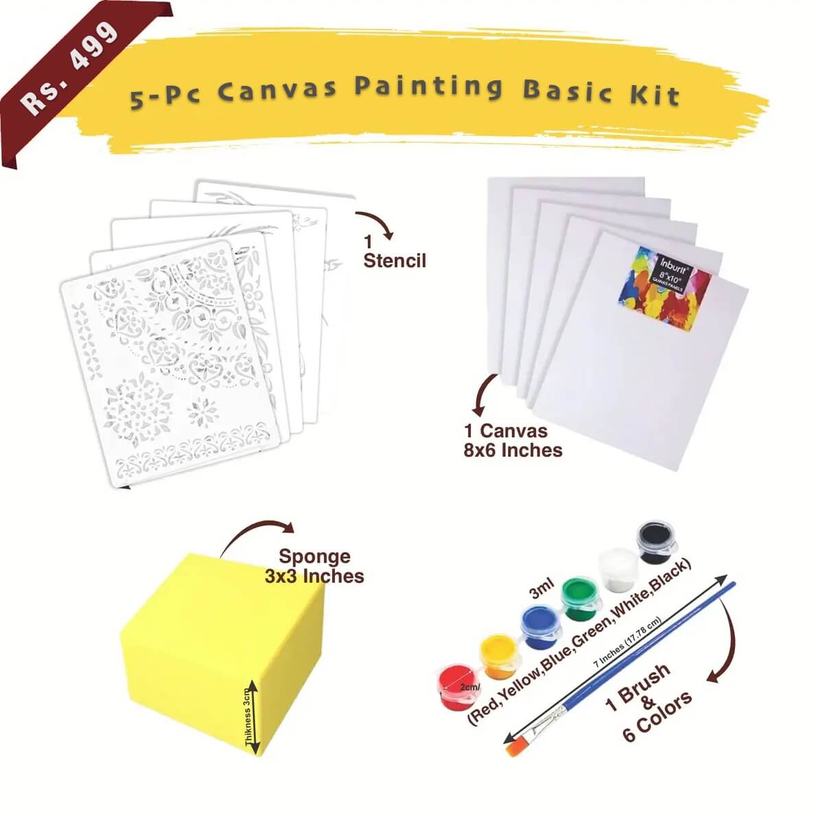 5 in 1 Canvas Painting - Starter Kit – imartdecor.com