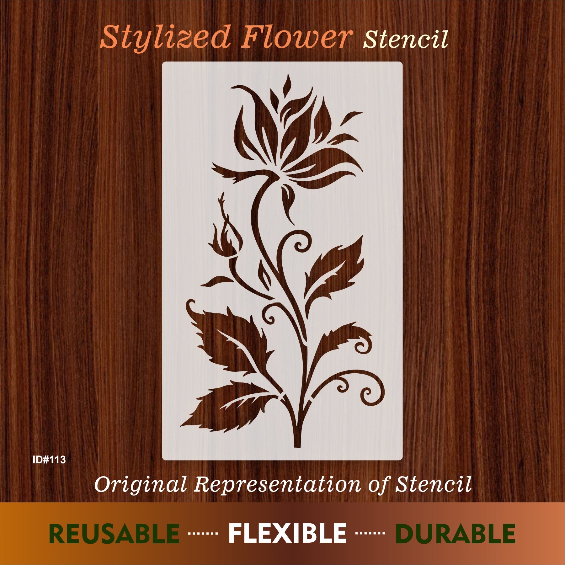 Stylized Flower Stencil For Walls Painting Scrapbooking Stamping Stamp ...