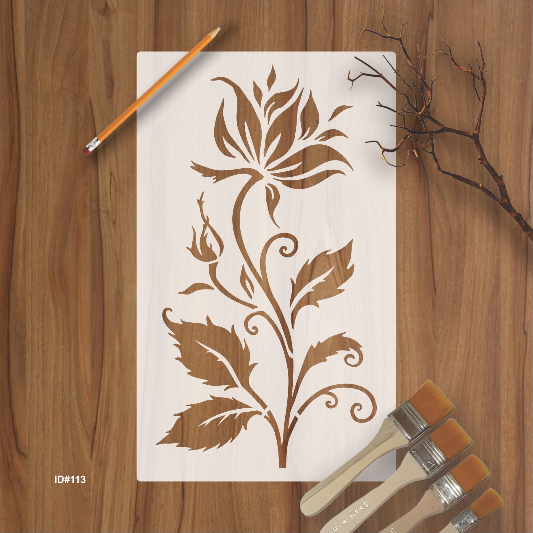 Stylized Flower Stencil For Walls Painting Scrapbooking Stamping Stamp ...