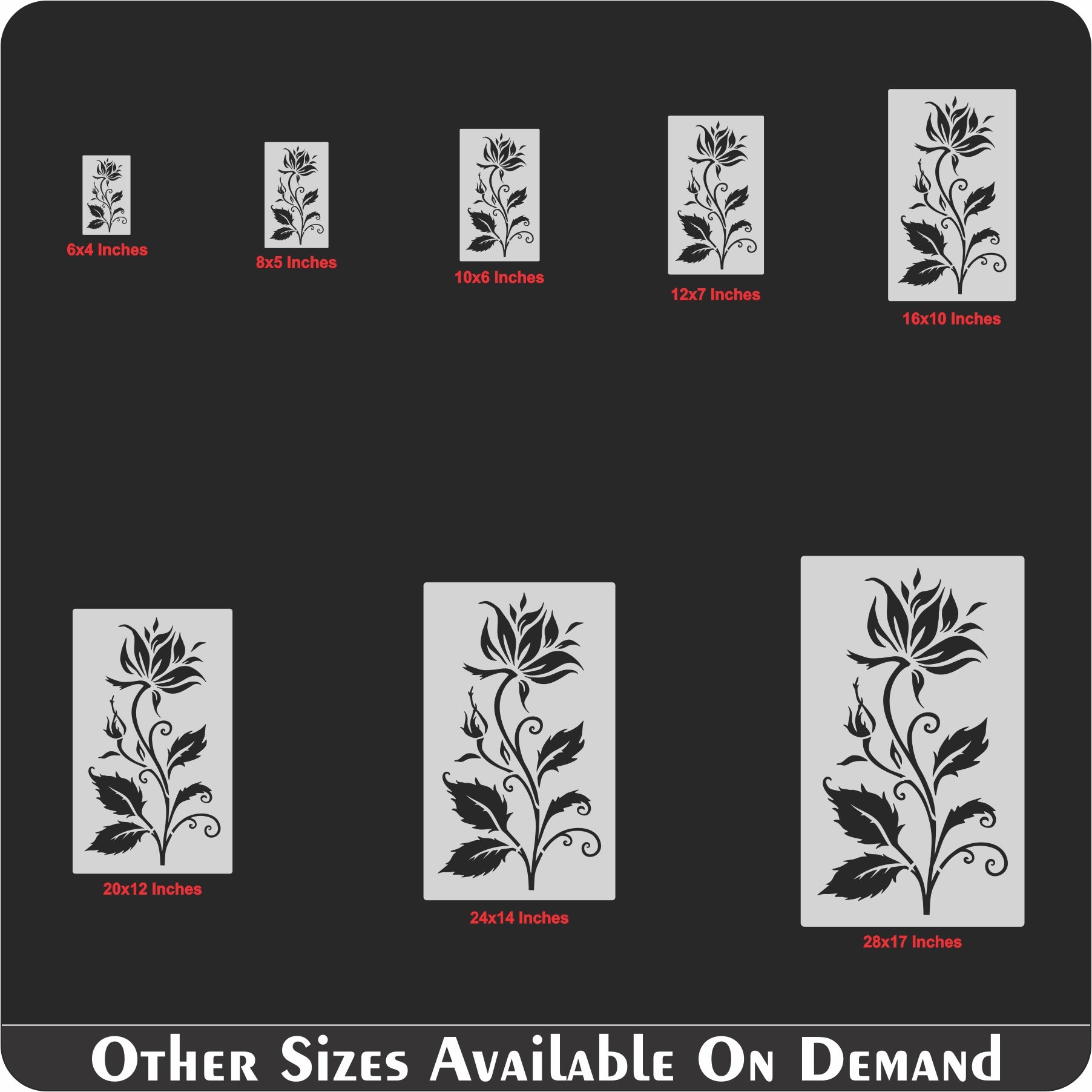 Stylized Flower Stencil For Walls Painting Scrapbooking Stamping Stamp ...