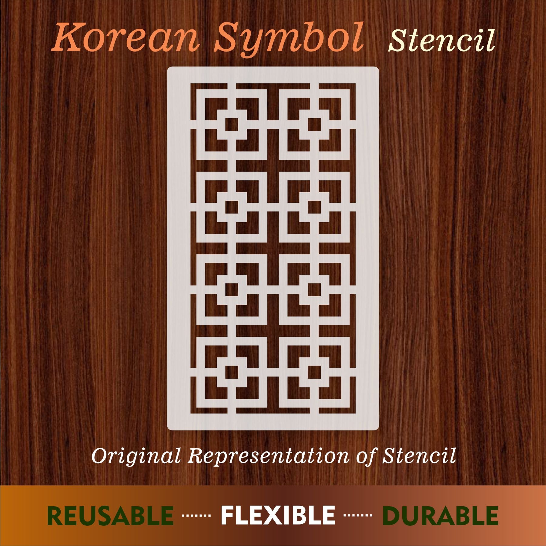 Korean symbol Jali Pattern Reusable Stencil For Canvas And Wall Painti ...