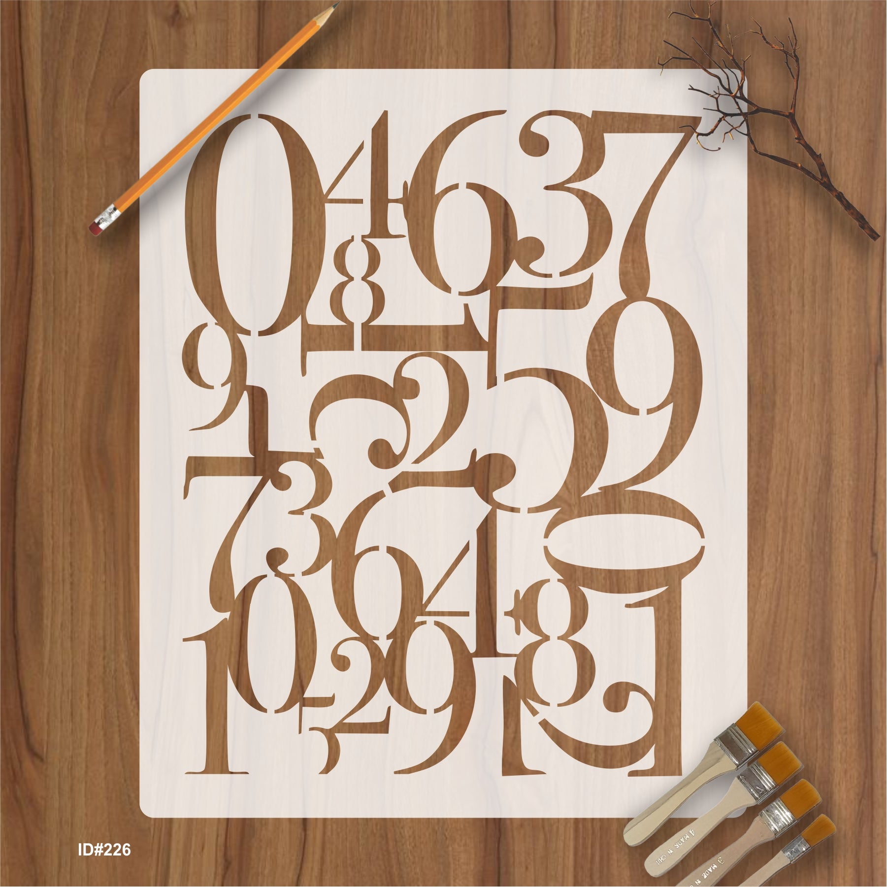 Number Stencil For Wall Painting Scrapbooking Stamp Album Decor Emboss ...