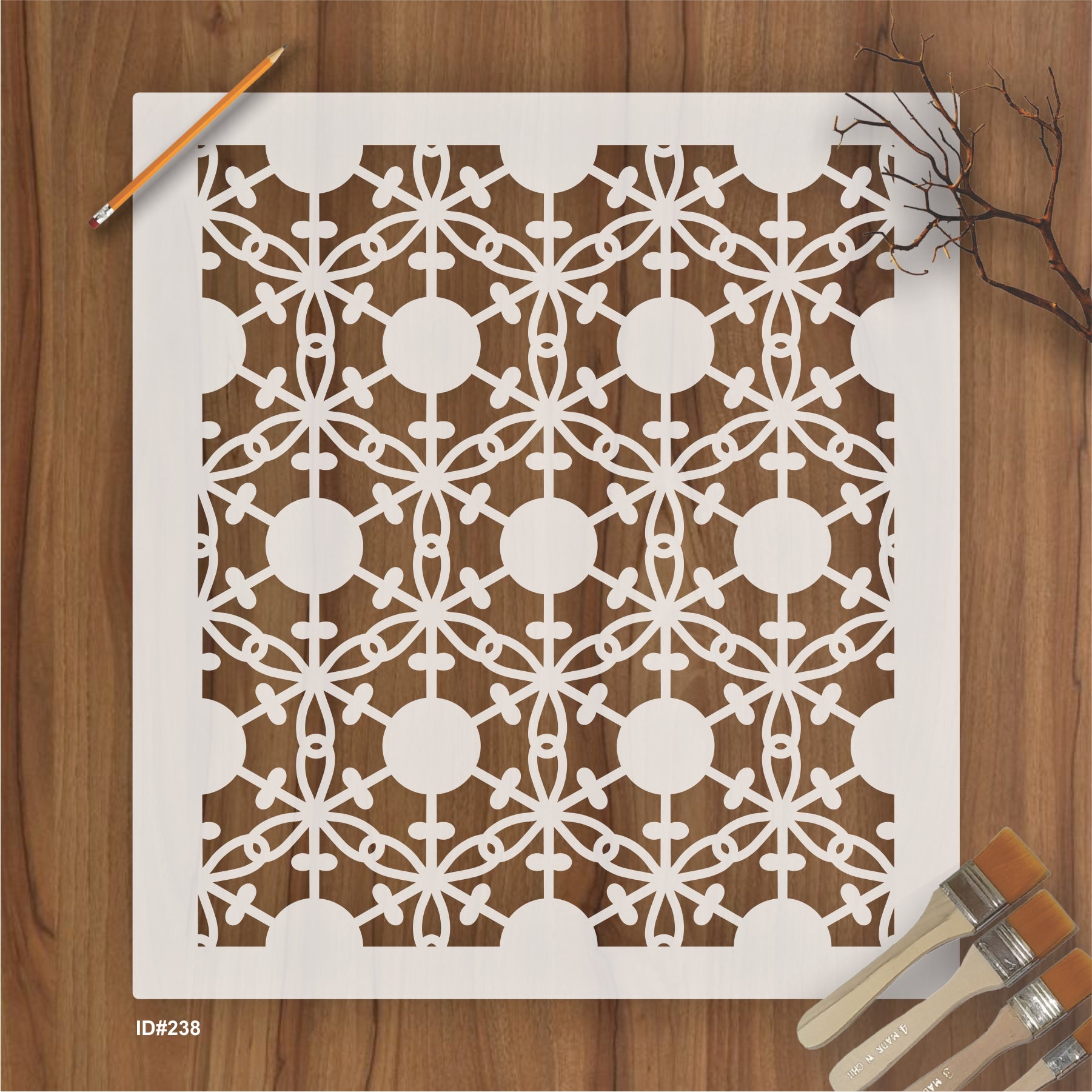 Geometric Pattern Stencil Painting Scrapbook Coloring Embossing Album ...