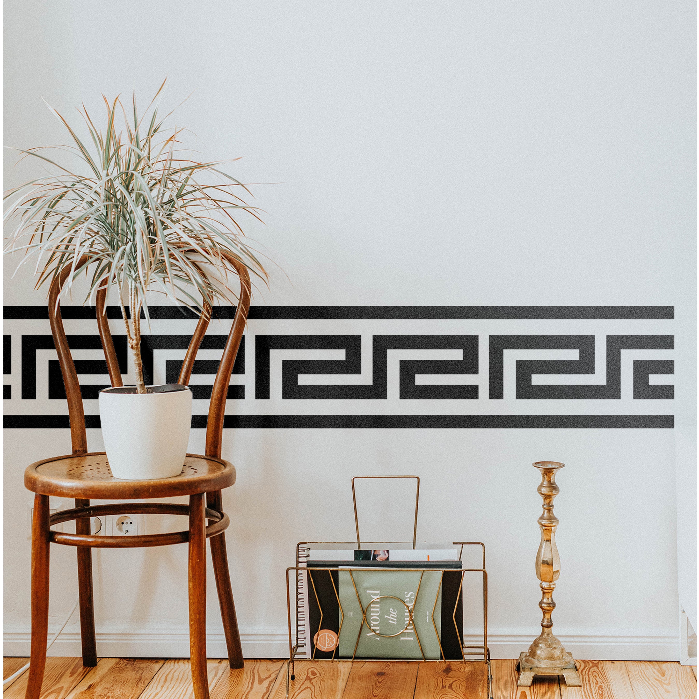 Versachi Border stencil used for Wall & furniture decoration Reusable ...