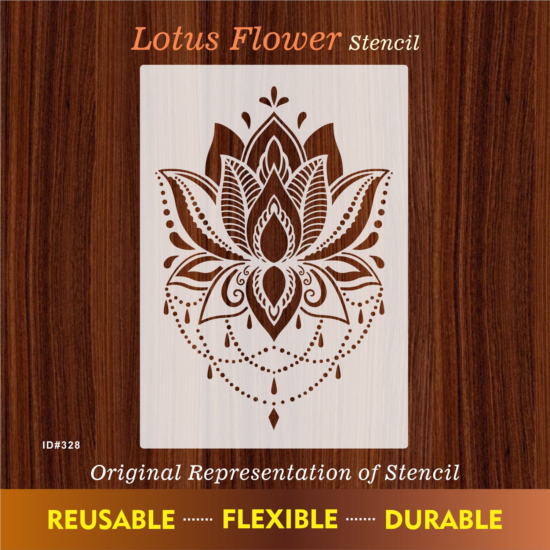 Lotus Flower Stencil Wall Painting Scrapbook Coloring Embossing Album ...