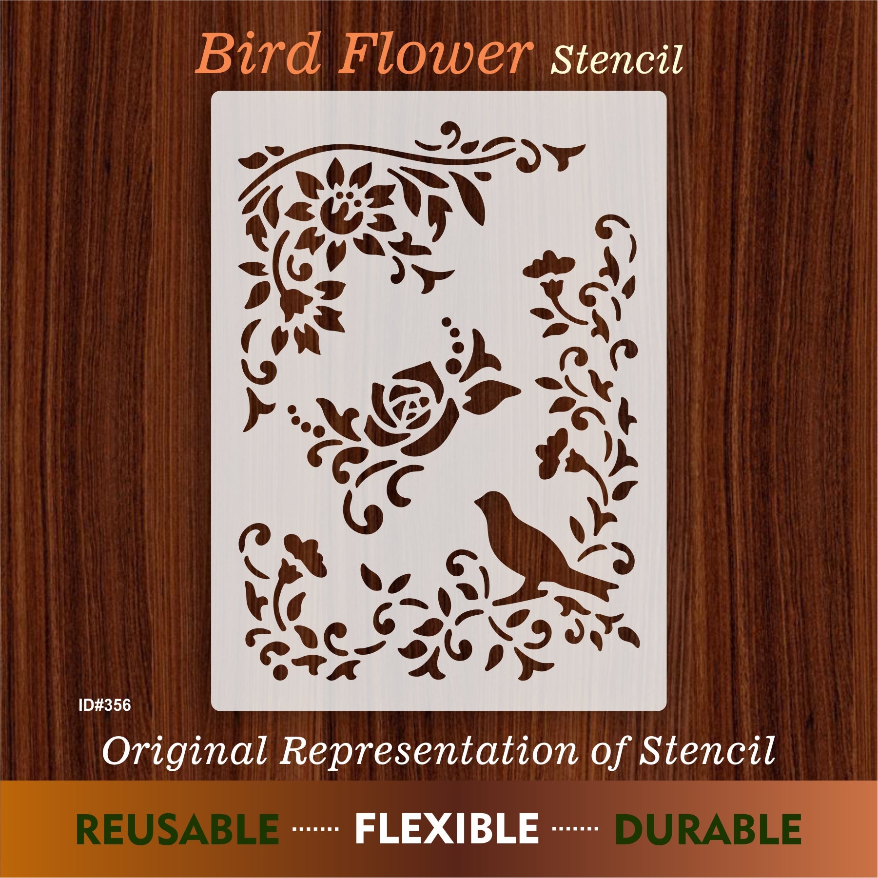 Bird Flower Stencil Painting Coloring Embossing Scrapbook Album Decora ...