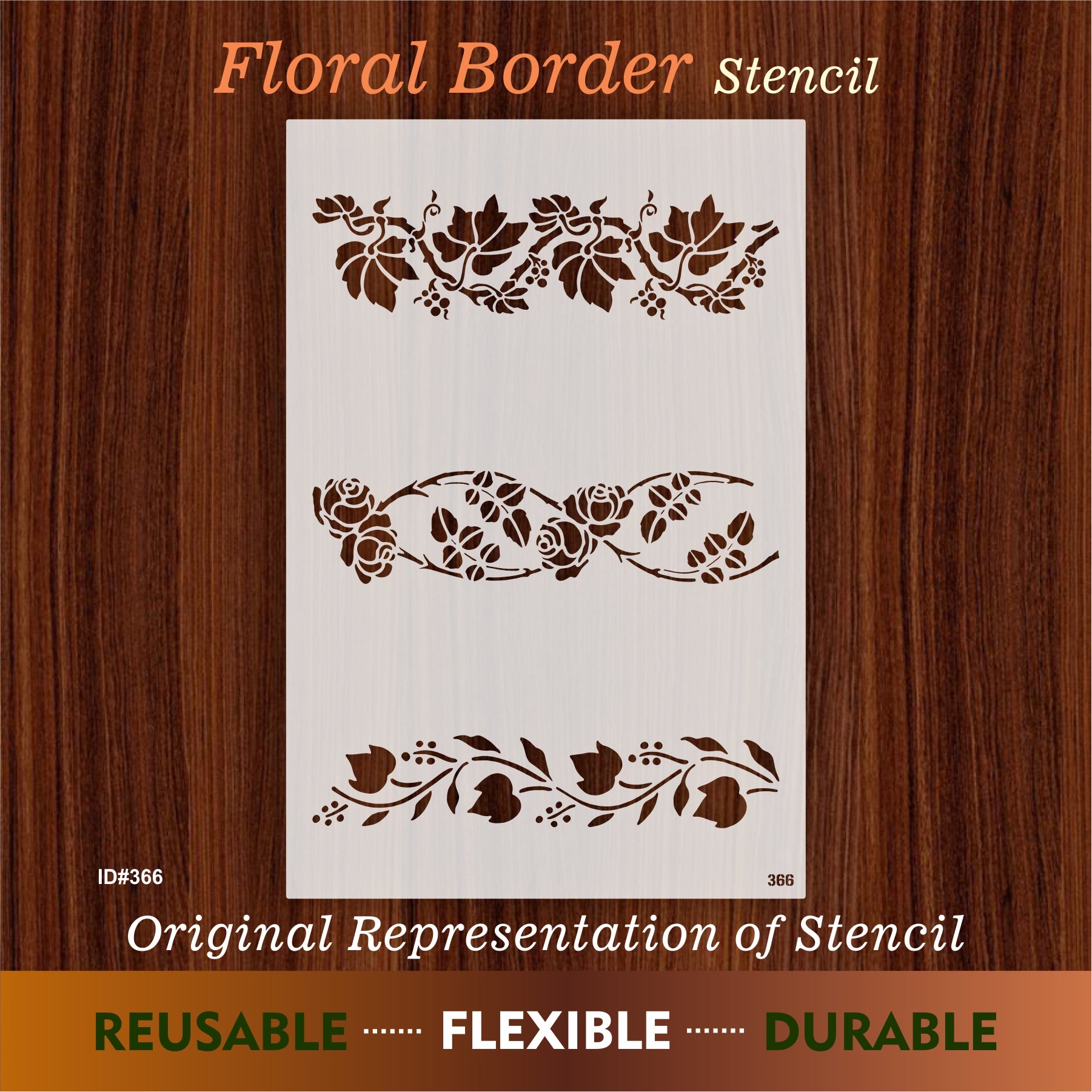 Flora Border Stencil Wall Painting Scrapbook Coloring Embossing Album ...