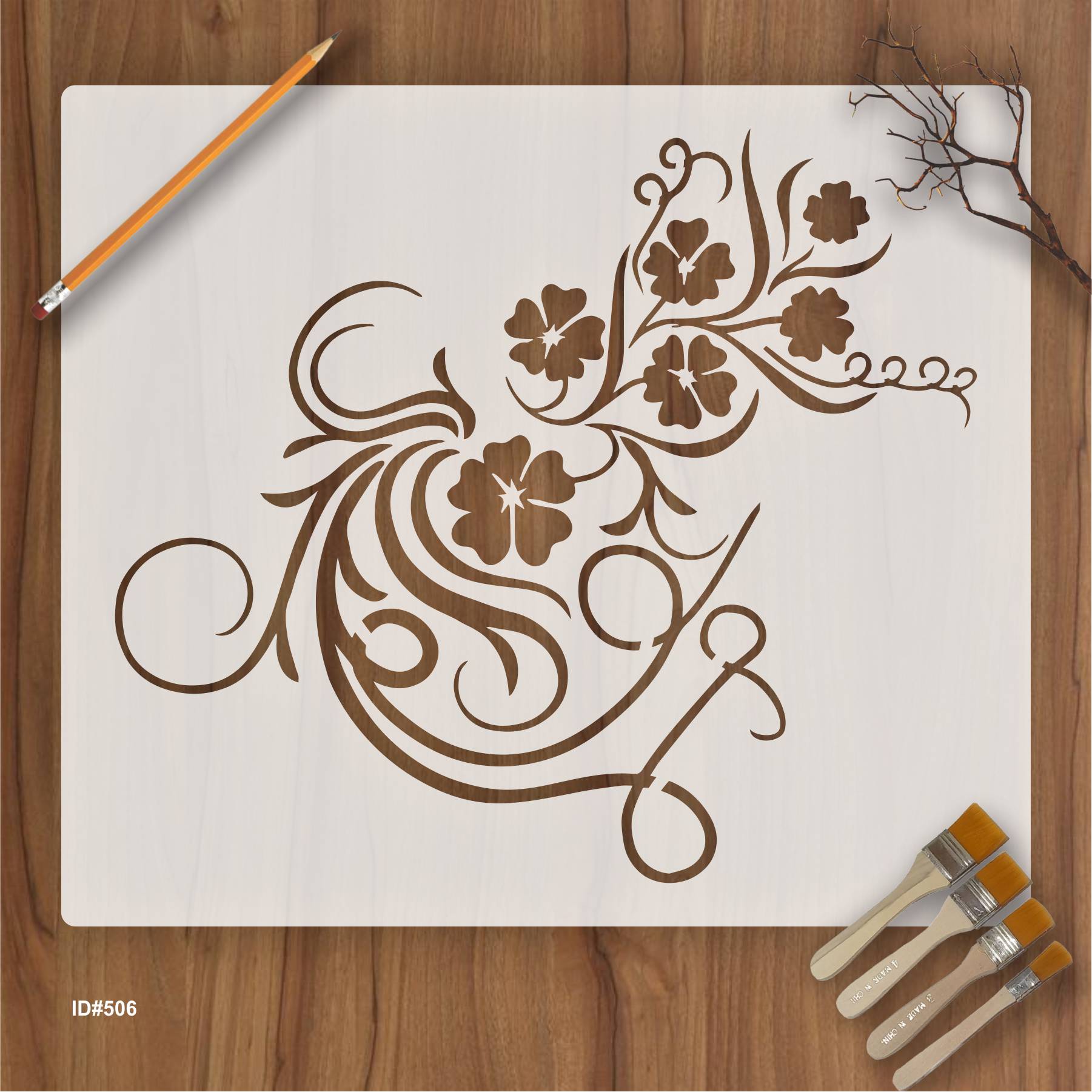 Embroidery Flower Stencil Used for Wall Painting Scrapbook Coloring Em ...