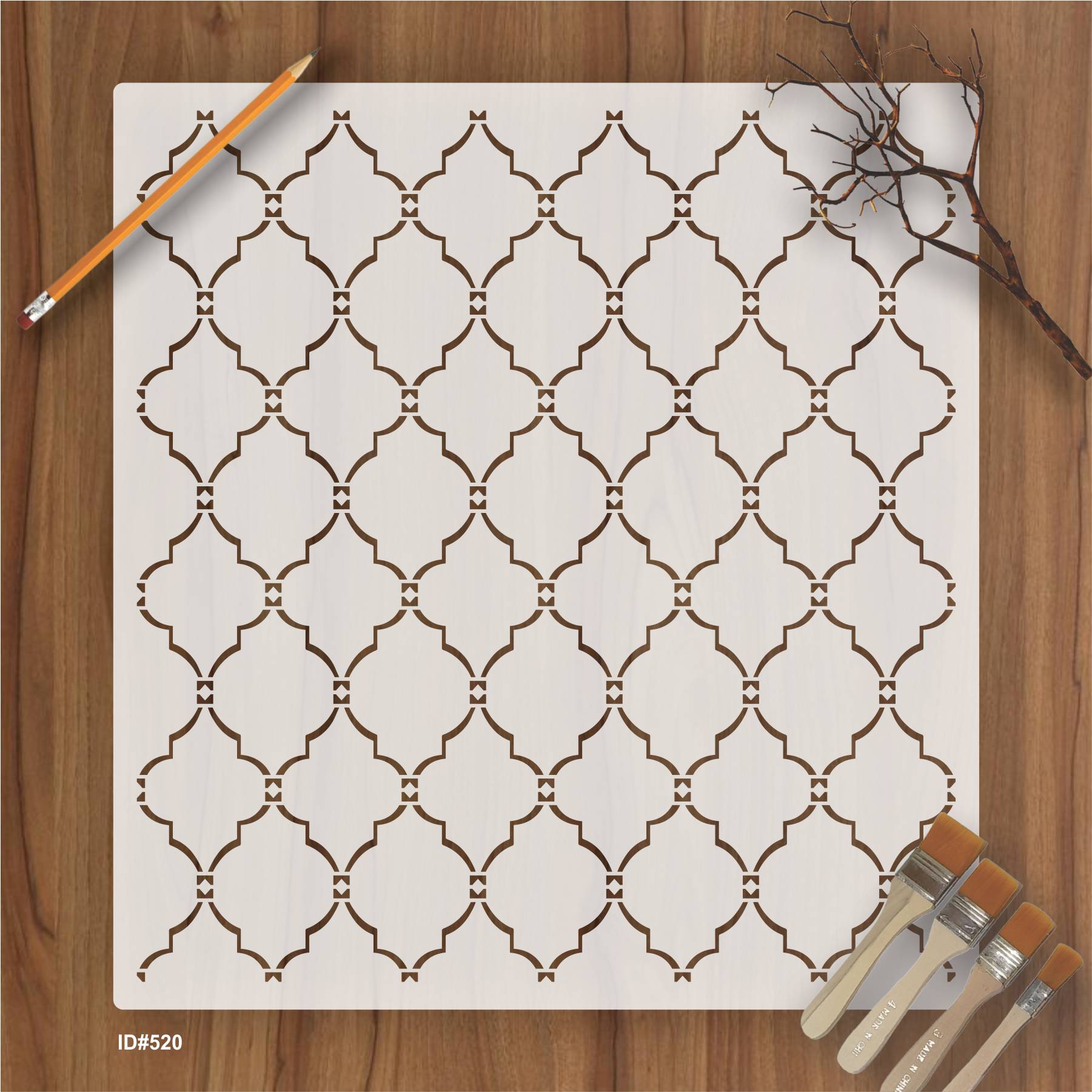 Moroccan Line Pattern Stencil for Painting on Wood, Canvas, Paper, Fab ...