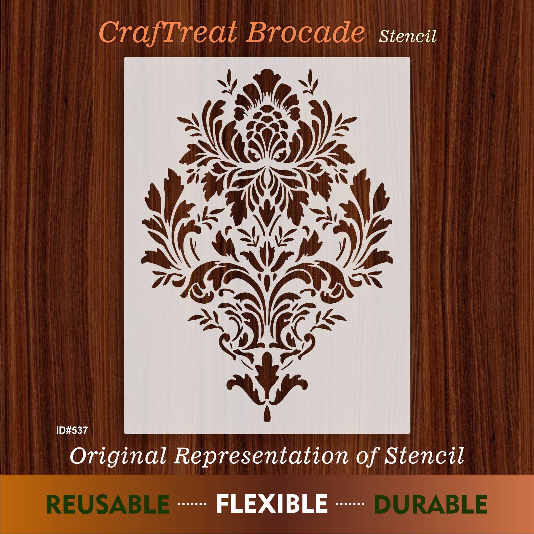 CrafTreat Brocade Stencil Wall Painting Scrapbook Coloring Embossing A ...