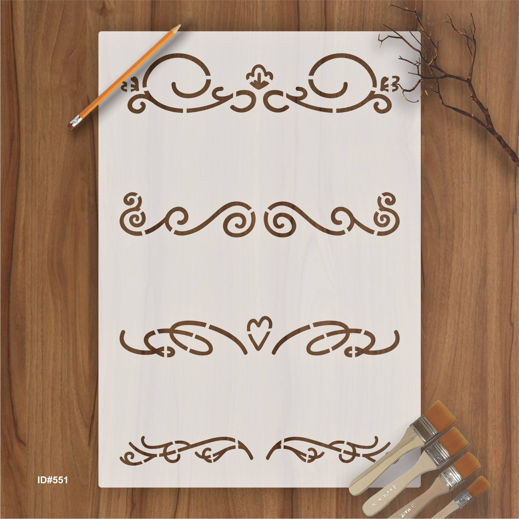 Dividers Line Stencil Used for Calligraphy Border, Canvas Wall Paintin ...