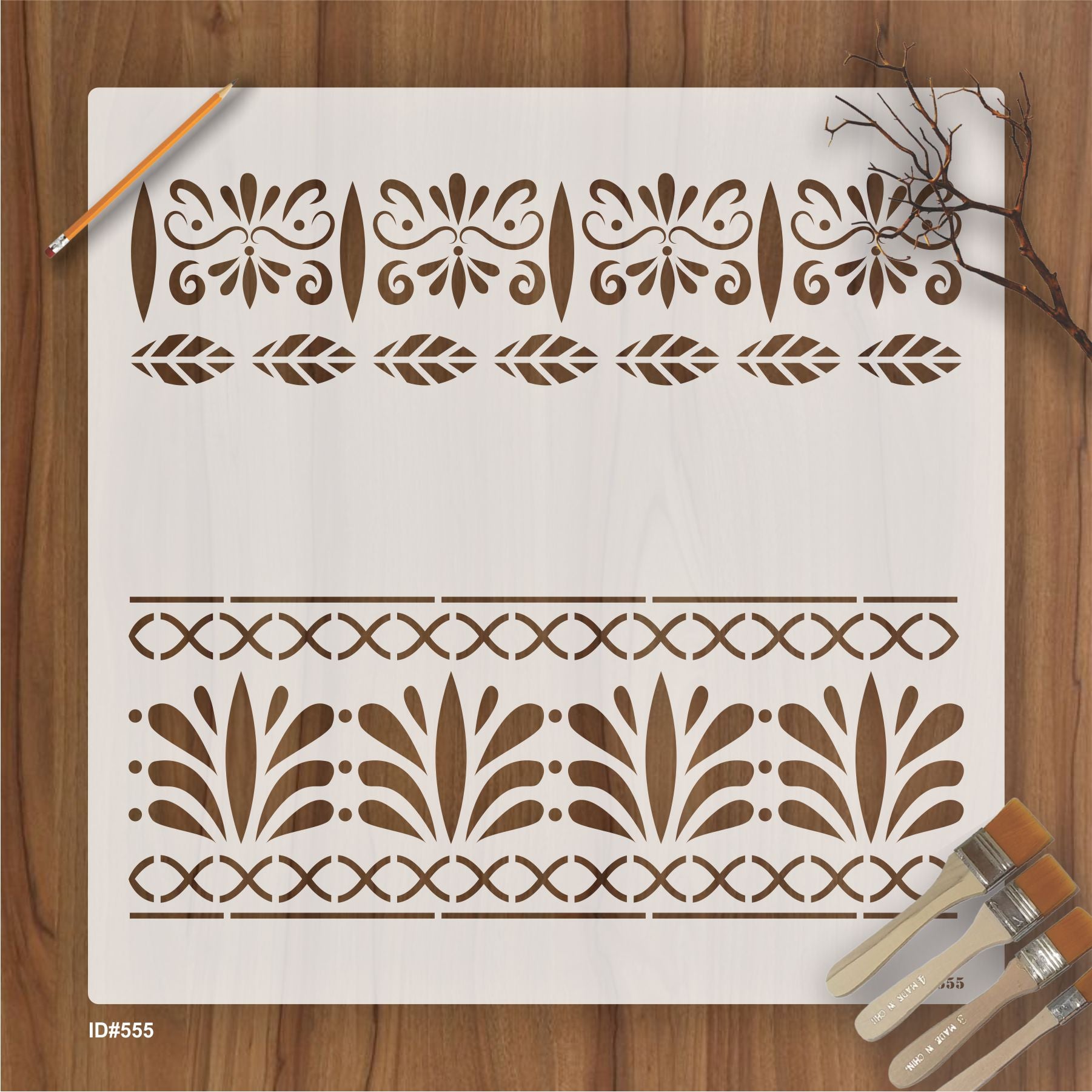 Greek Pattern Stencil Used for Wall Border DIY Painting Scrapbook Colo ...