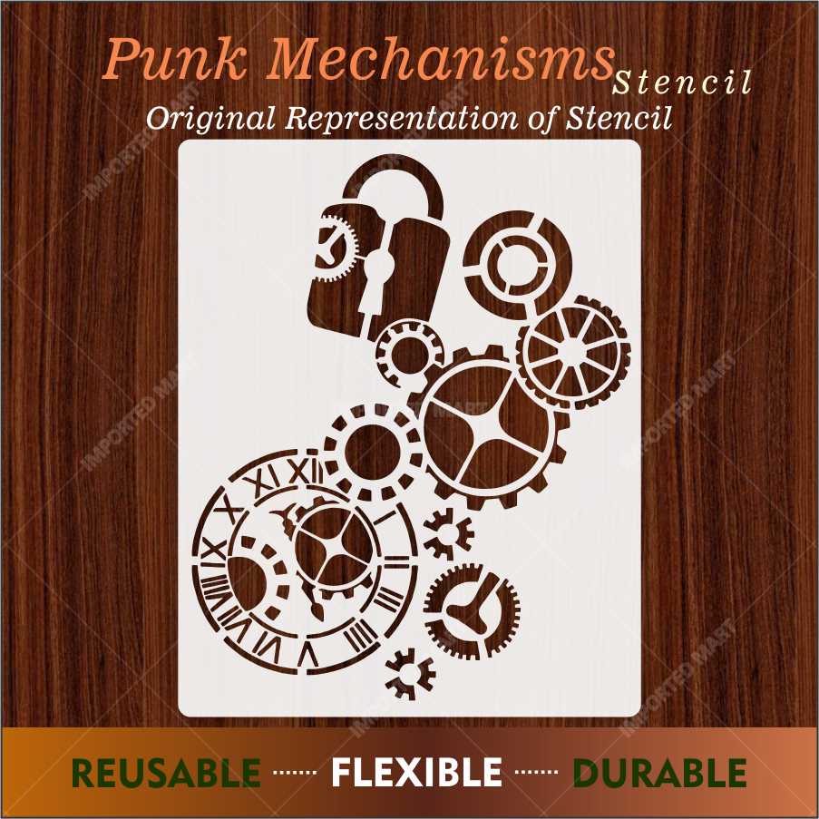 Vintage Roman Numeral Clock Stencil – Timeless Wall Clock Design ID#65 ...