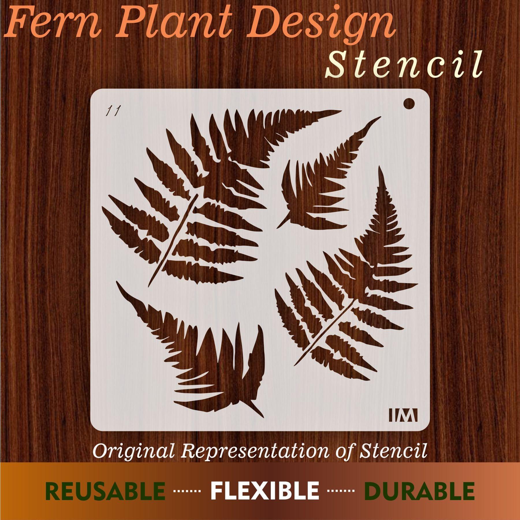 Fern Tree Leaf Stencil , Wall Stencils For wall Painting Airbrush Pain ...