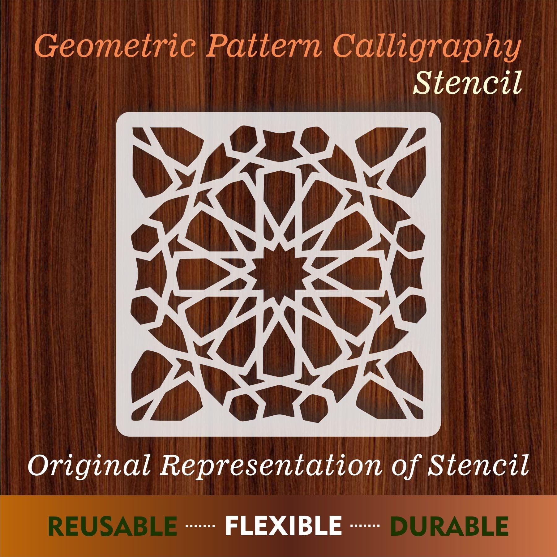 Geometry Patten Reusable Stencil For Canvas And Wall Painting.ID#193 ...
