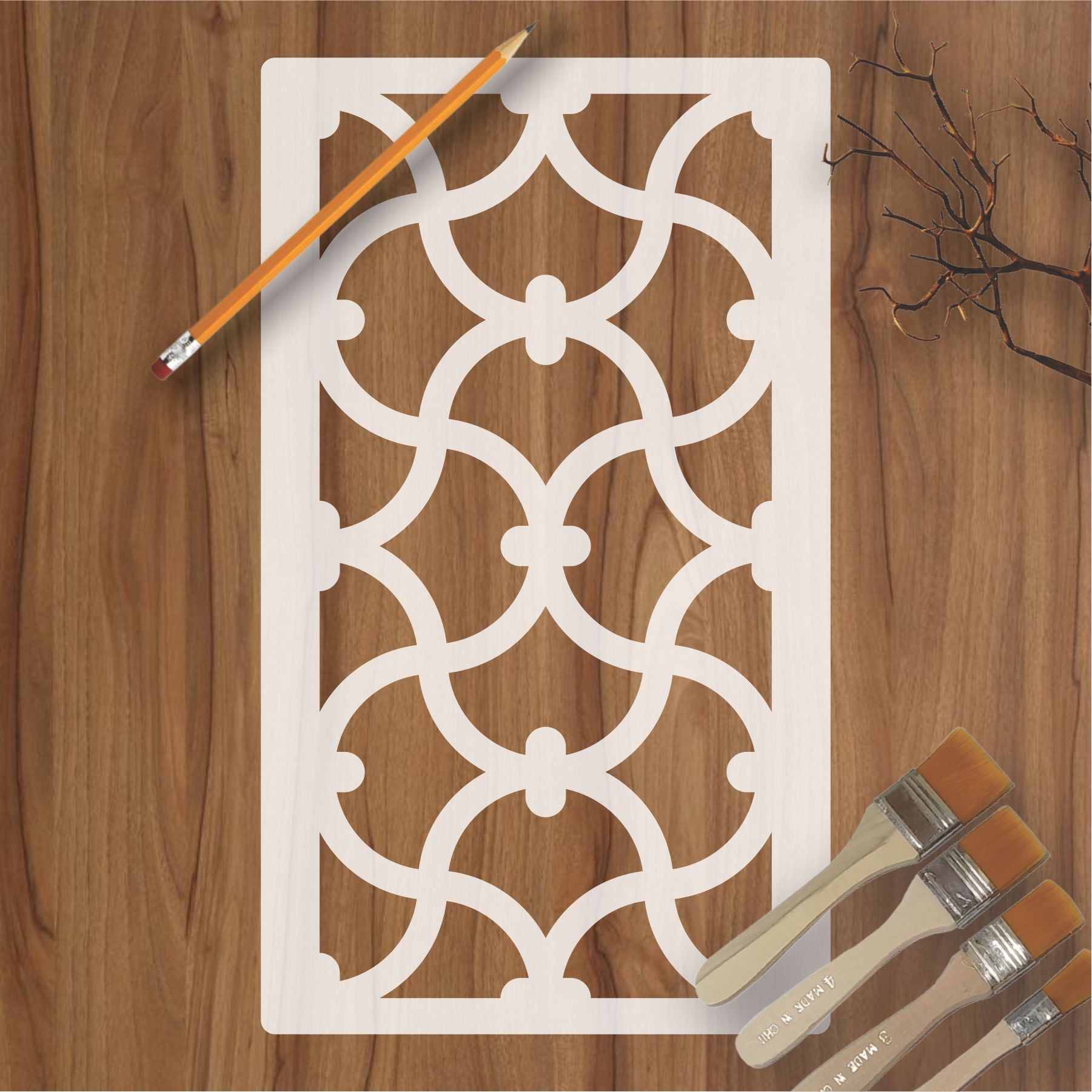 Seamless Mesh Pattern Reusable Stencil For Canvas And Wall Painting.ID ...