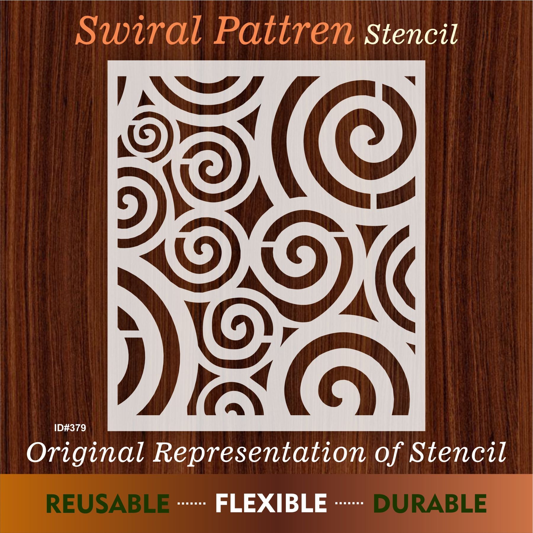 Swiral Pattren Stencil Reusable Stencil For Canvas And Wall Painting.I ...