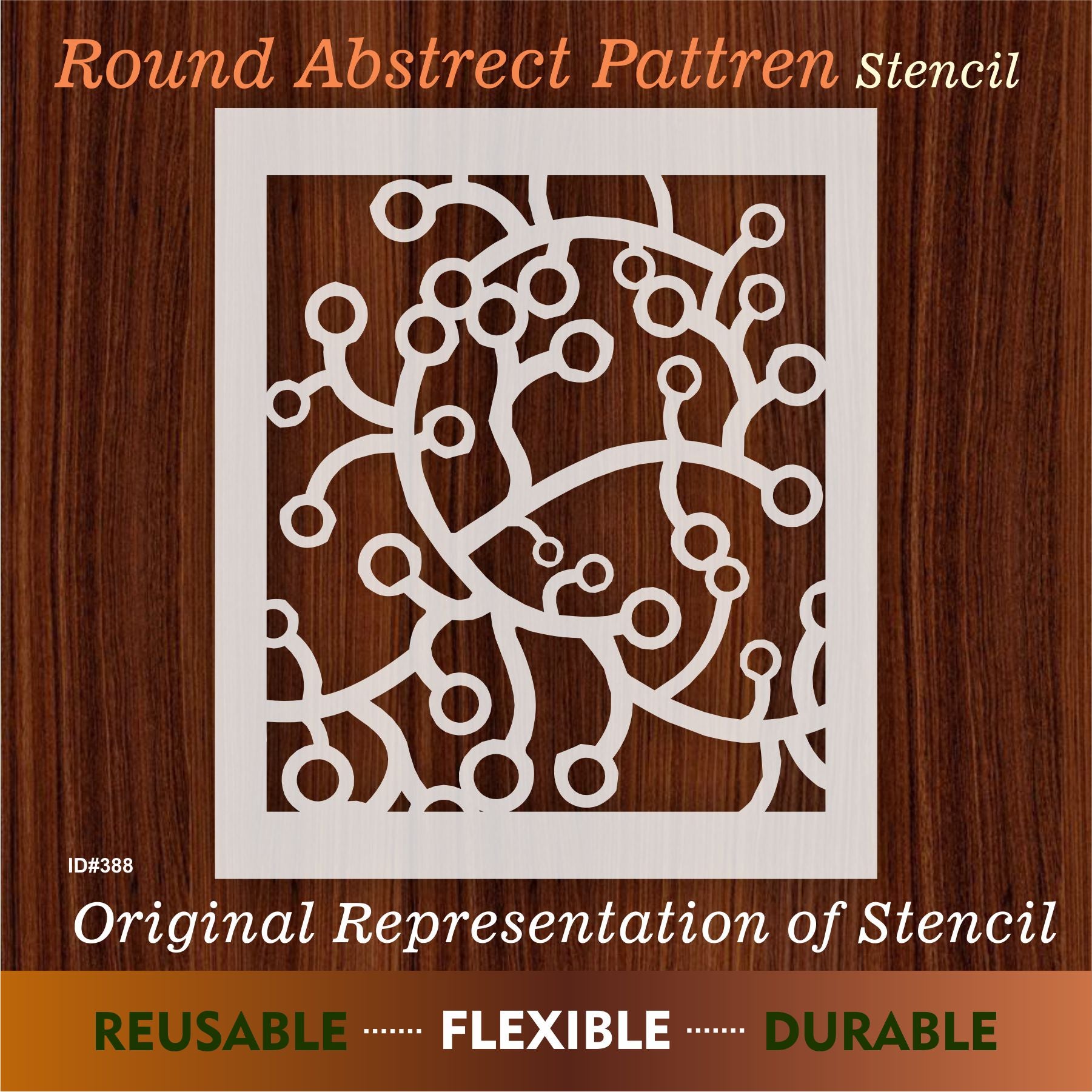 Round Abstrect Pattern Reusable Stencil For Canvas And Wall Painting.I ...