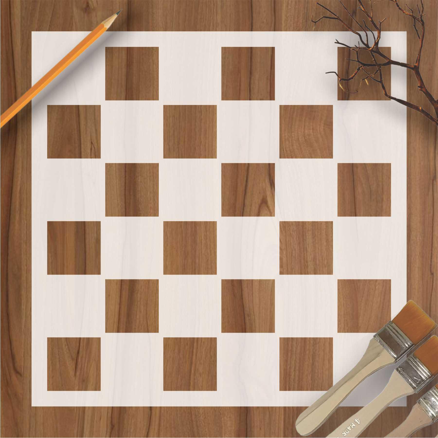 Chess board Reusable Stencil For Canvas And Wall Painting.ID# 446 ...