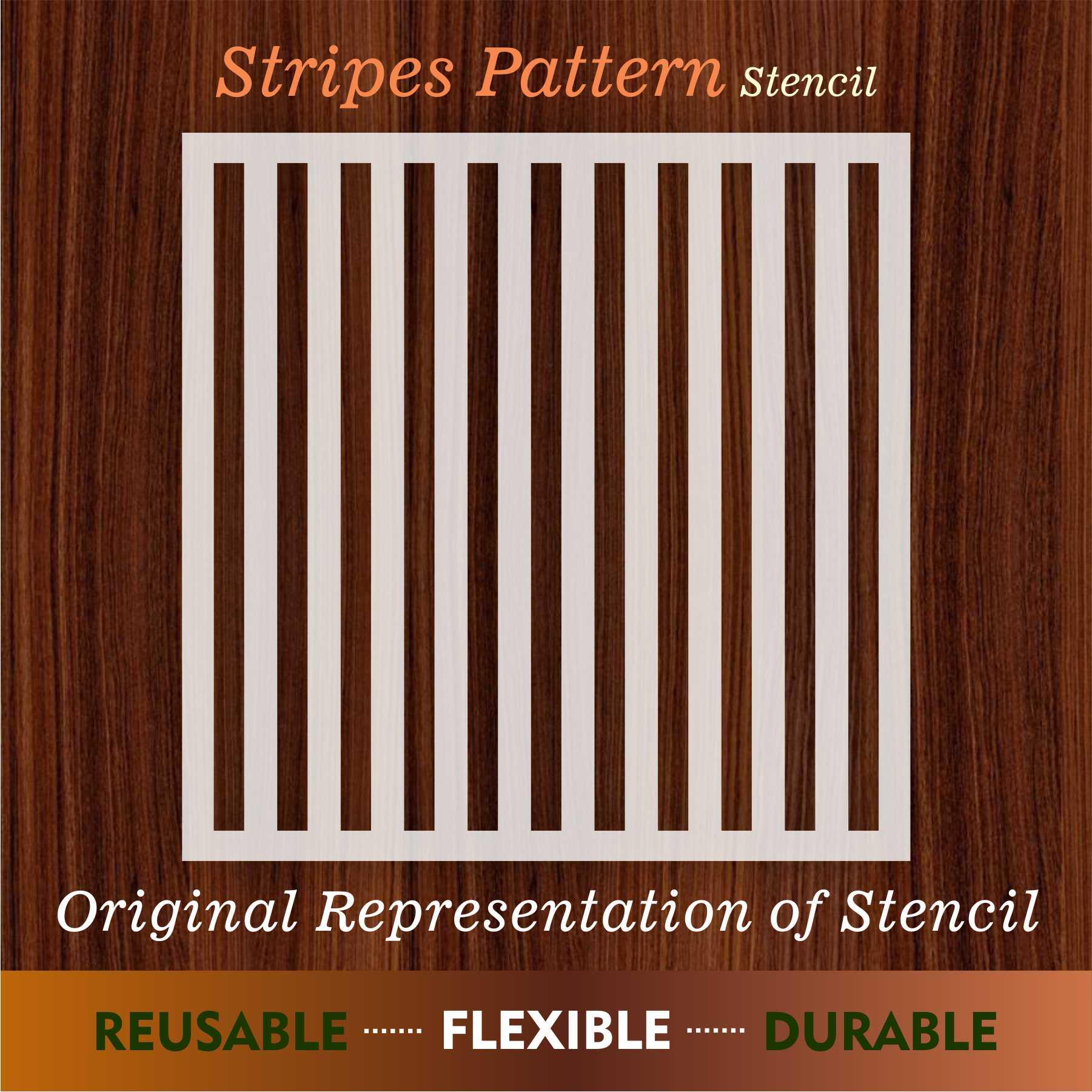Stripes Pattern Reusable Stencil For Canvas And Wall Painting.ID# 449 ...