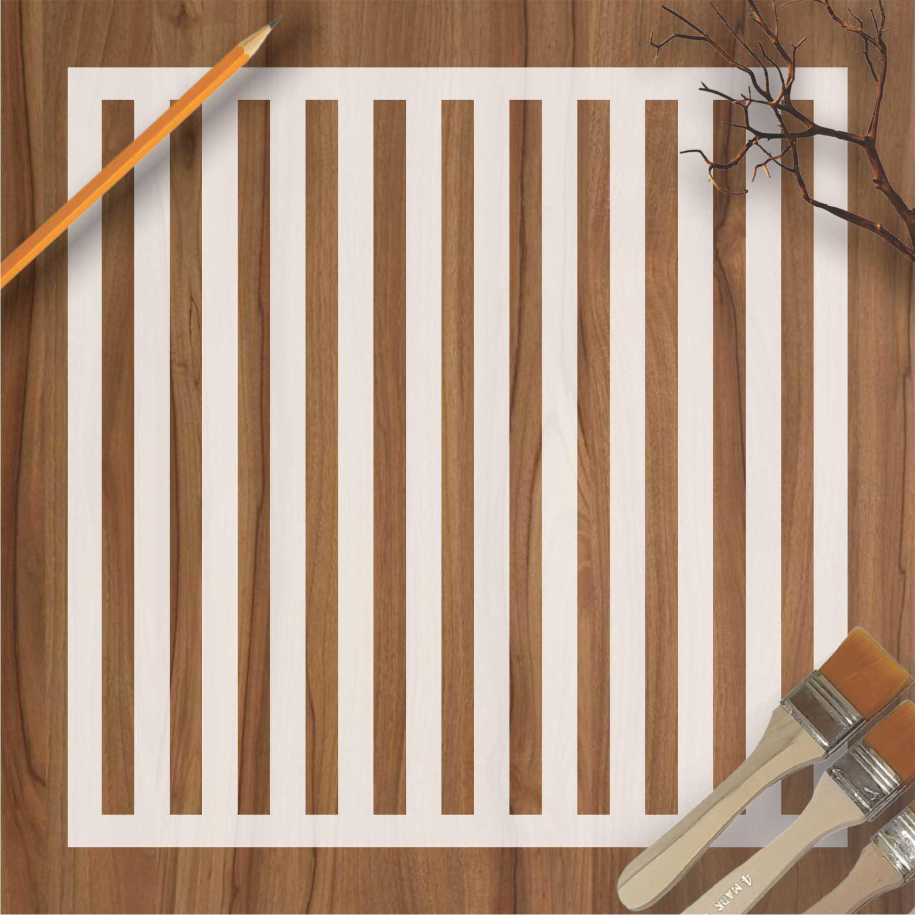 Stripes Pattern Reusable Stencil For Canvas And Wall Painting.ID# 449 ...