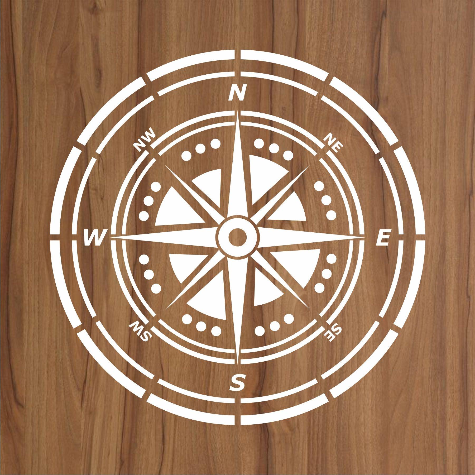 Compass Reusable Stencil For Canvas And Wall Painting – imartdecor.com