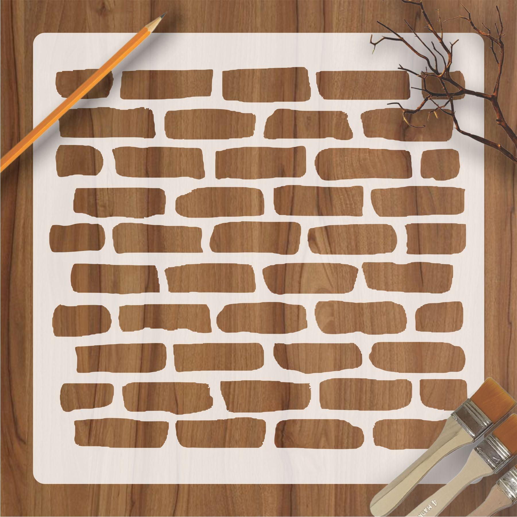 Brick Wall Reusable Stencil For Canvas And Wall Painting.ID #457 ...