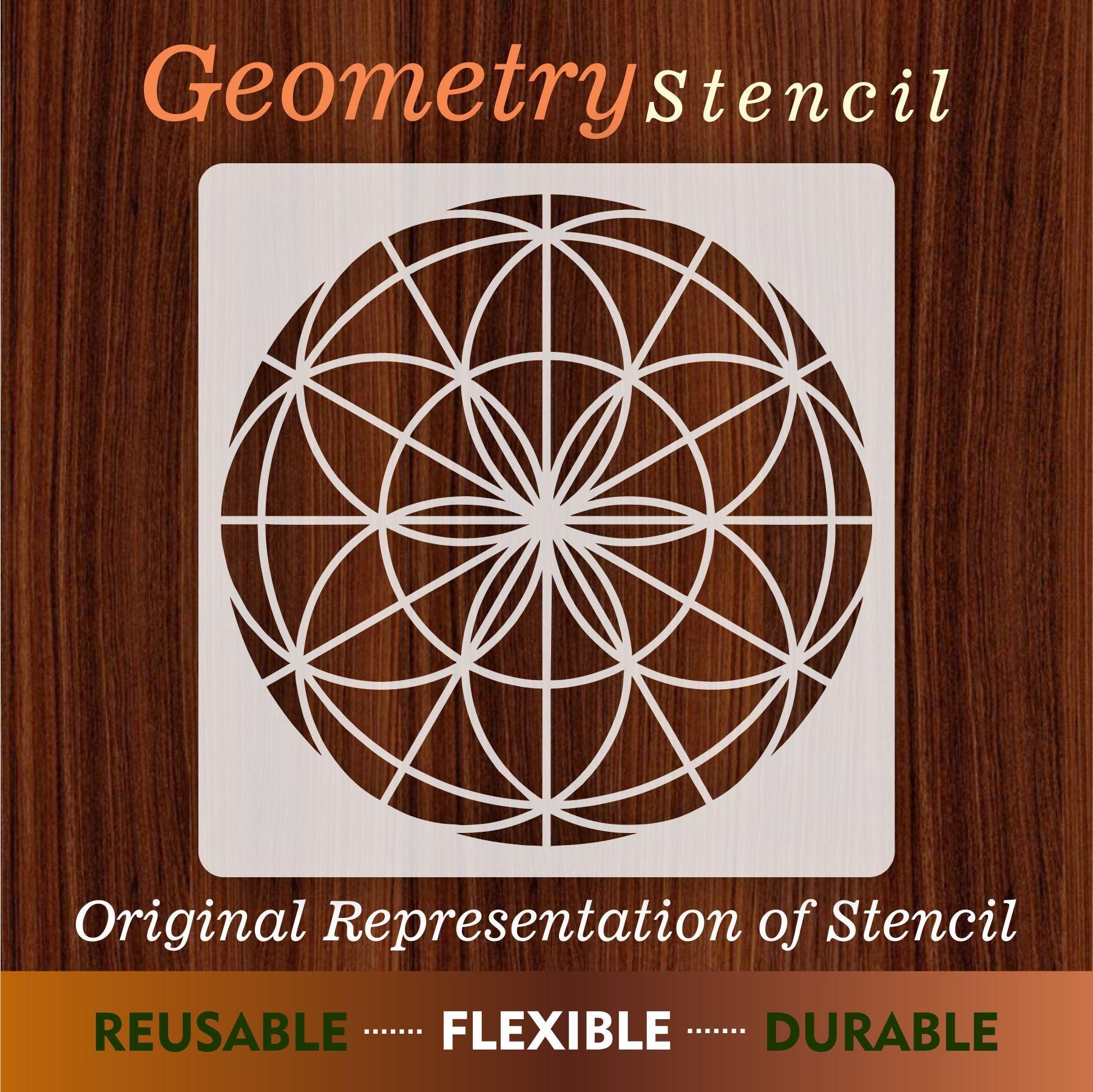 Geometry Reusable sheet Reusable Stencil for Canvas and wall painting ...