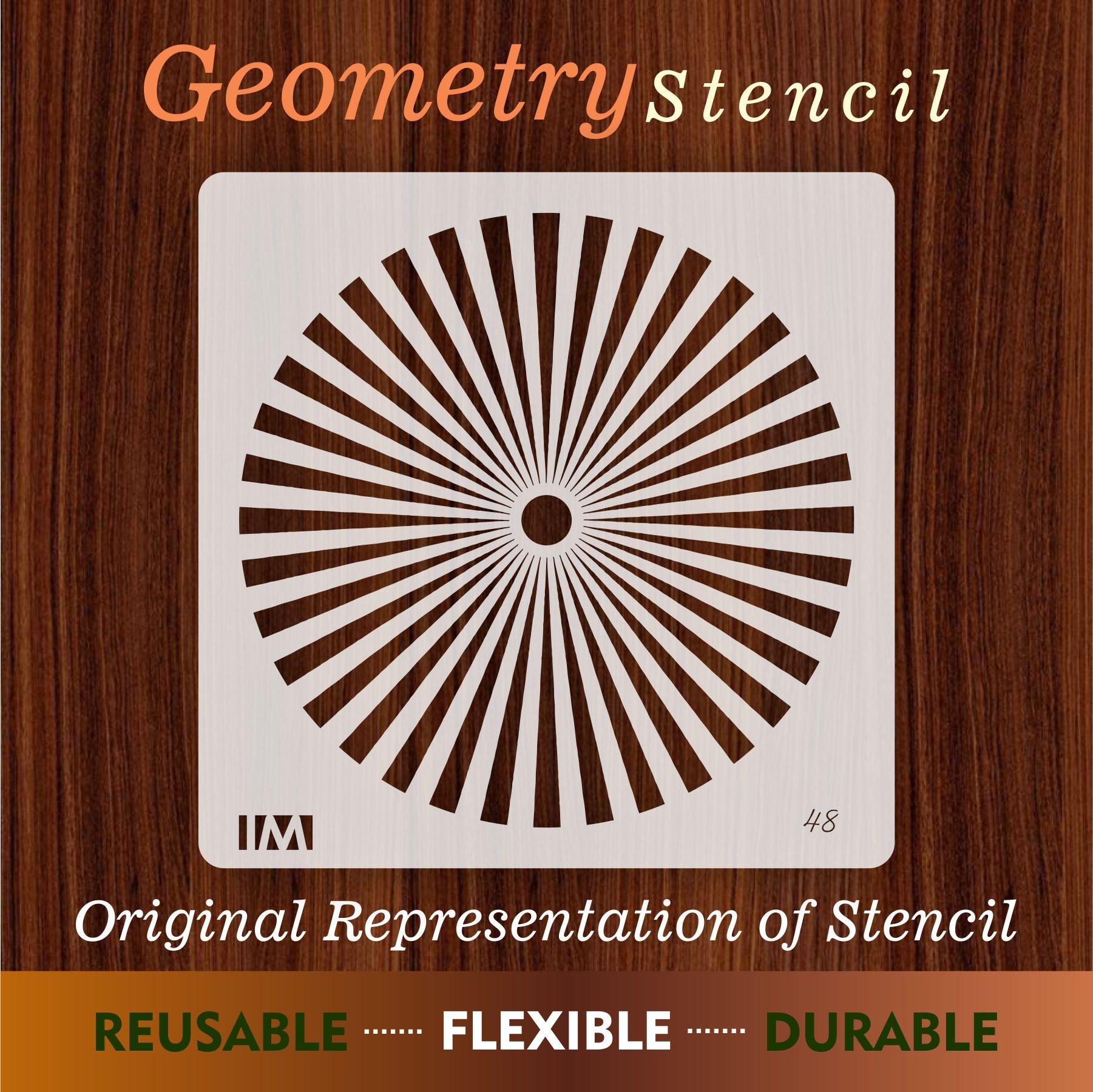 Geometry Pattern Reusable Stencil for Canvas and wall painting.ID#48 ...