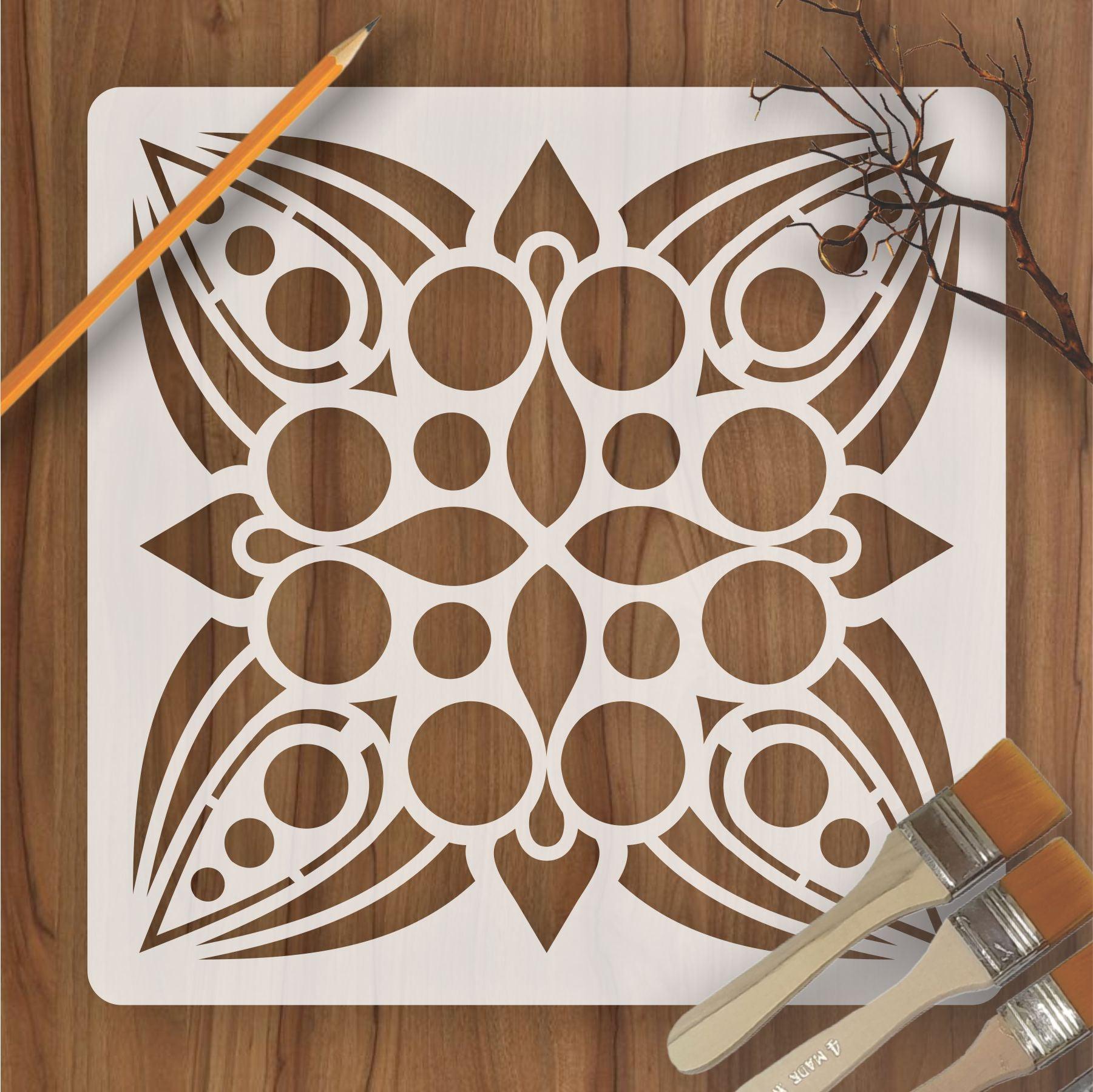 Motif Reusable Stencil for Canvas and wall painting.ID#54 – imartdecor.com